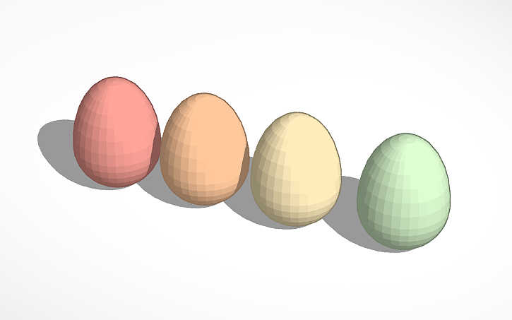 3D design Light Rainbow eggs - Tinkercad