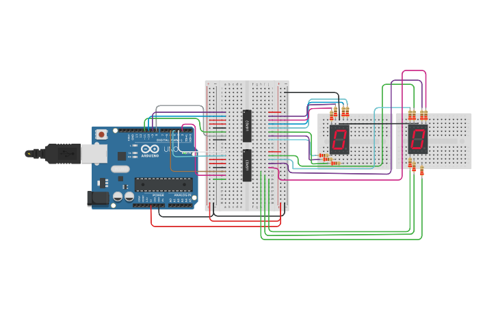 Circuit design Copy of 4511 - alunos - Tinkercad