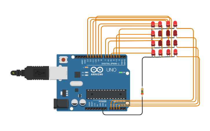 Circuit design matrix - Tinkercad