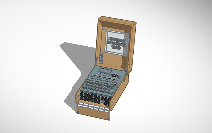 3D design Enigma Machine - Tinkercad