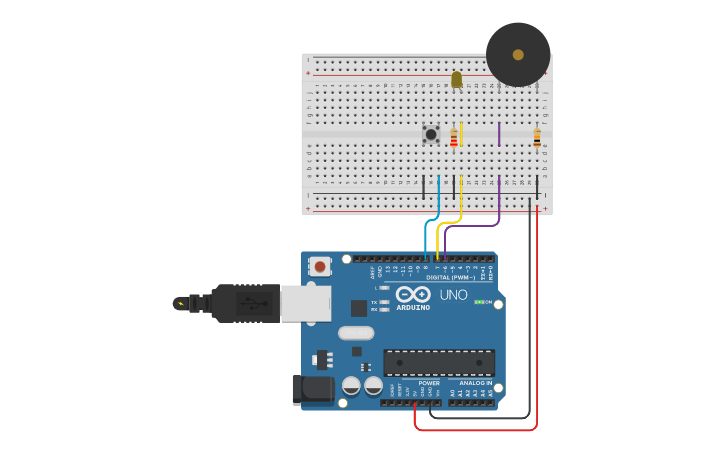 Circuit design Lab oppgave 1 - Løsningsforslag | Tinkercad