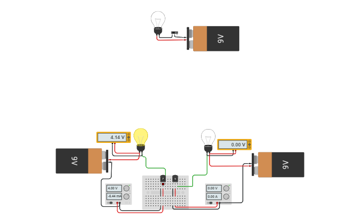 Circuit design transistor - Tinkercad