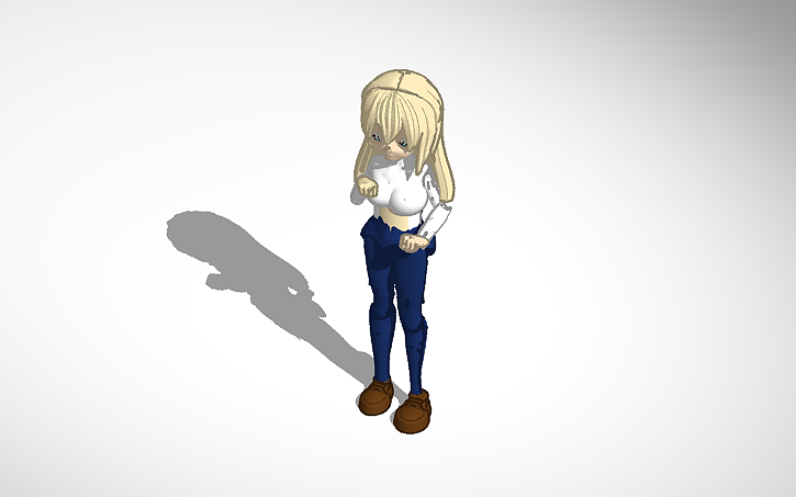 3D design anime girl - Tinkercad