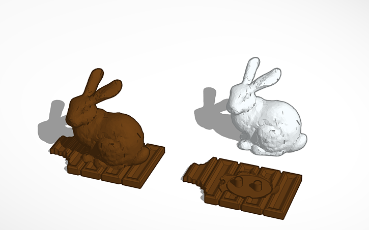 3D design Easter Bunny - Tinkercad