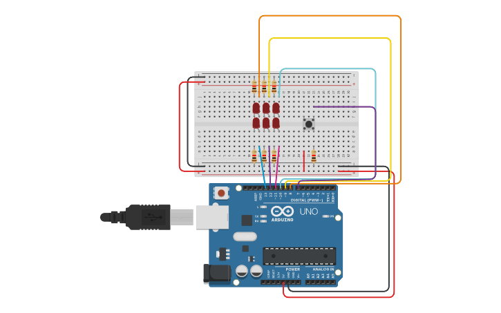 Circuit design кубик - Tinkercad