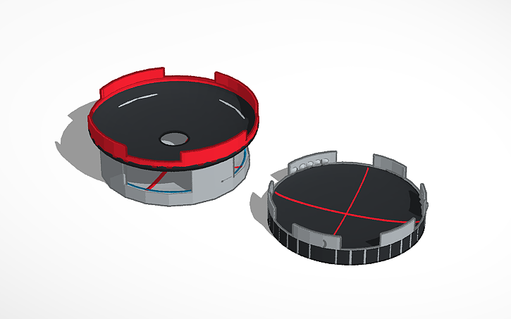 3D design Beyblade stadium quad drive - Tinkercad