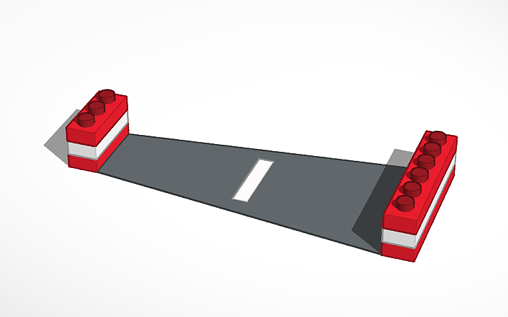 3D design road curve - Tinkercad