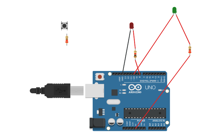 Circuit design negative logic positive logic - Tinkercad Circuit design negative logic positive logic - Tinkercad
