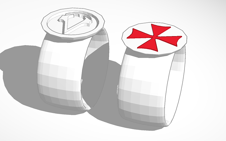 3D design Assassins creed and Templar ring - Tinkercad