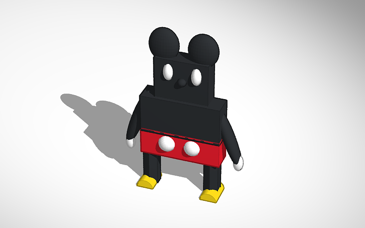 3D design Mickey Mouse*** - Tinkercad