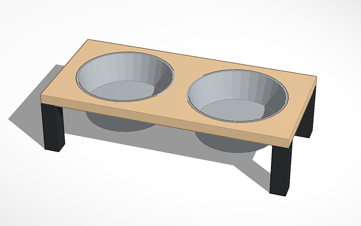 3D design kiku dog bowl - Tinkercad