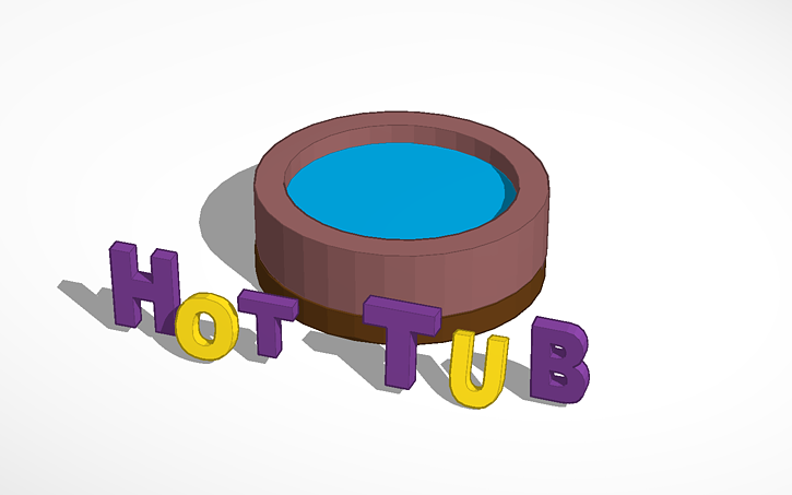 3D design hot tub - Tinkercad