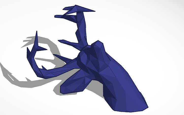 3D design Low Poly Deer Head - Tinkercad