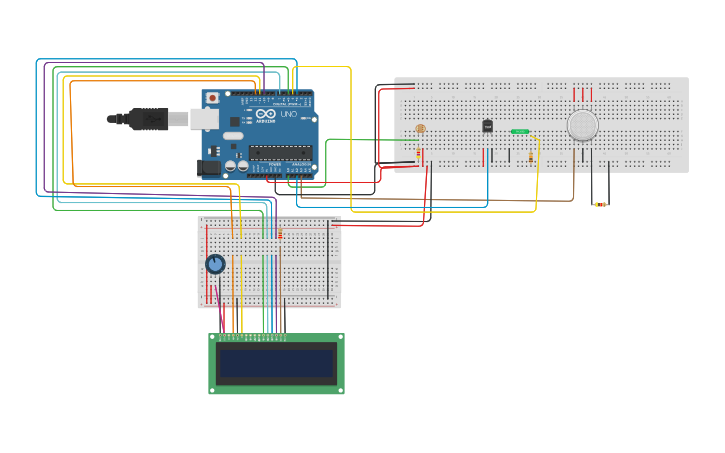 Circuit design Weather station - Tinkercad
