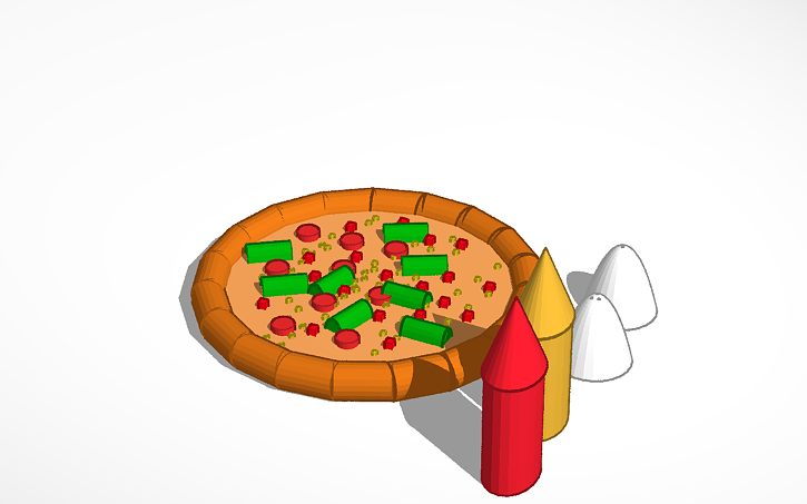 3D design buyuk boy pizza menu :) | Tinkercad