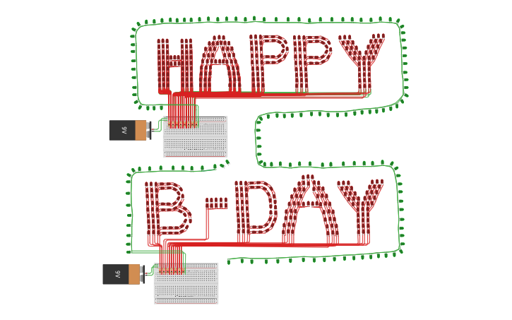 Circuit design Happy Birthday TinkerCad - Tinkercad