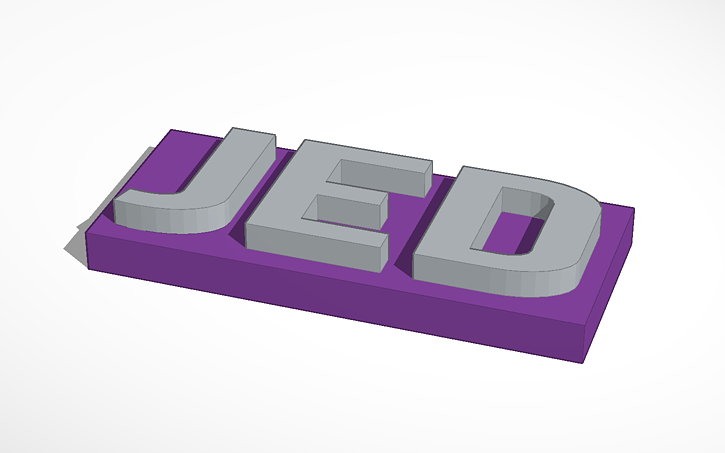 3D design jed - Tinkercad