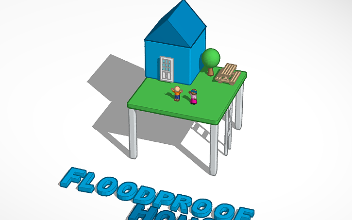 3D design Flood proof house - Tinkercad
