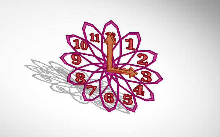 3D design clock - Tinkercad