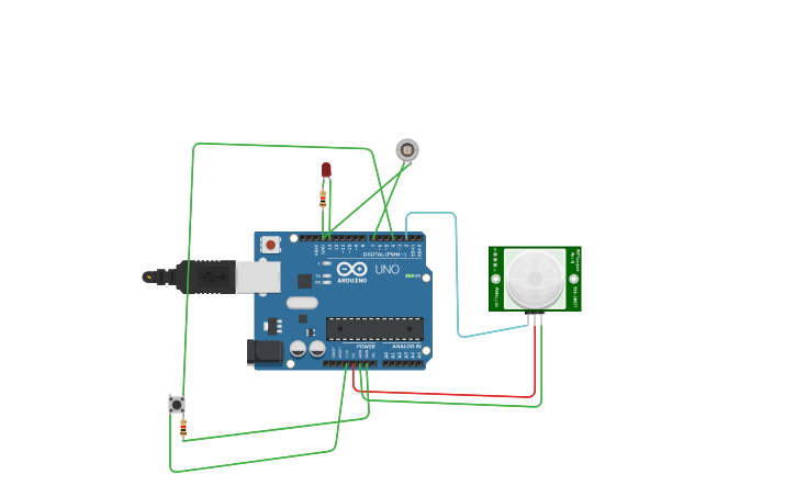 Circuit design Smart Street Light - Tinkercad