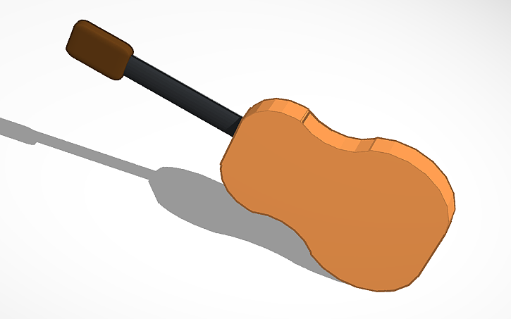 3D design Guitarra - Tinkercad