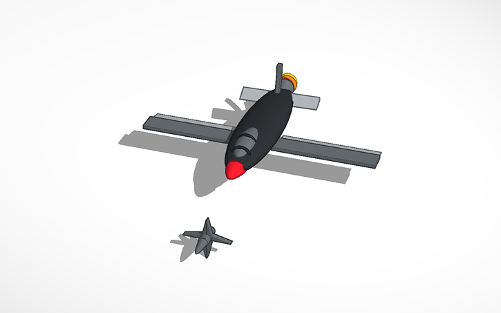 3D design Fighter Plane - Tinkercad