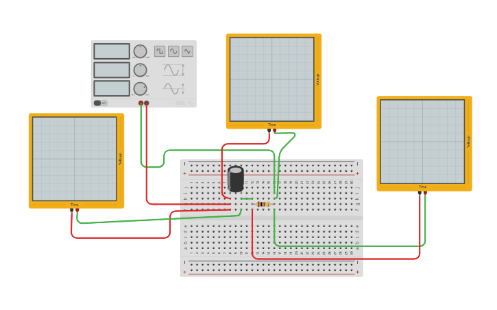 Circuit design RC circuit lab 2 | Tinkercad