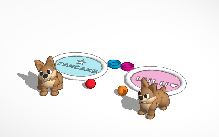 3D design Puppy Siblings | Tinkercad