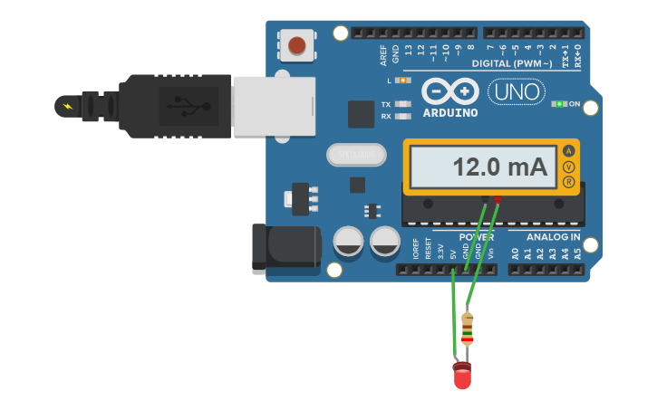 Circuit design S4A-測量LED電路電流 | Tinkercad