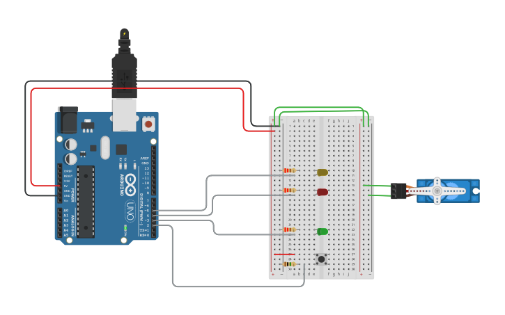 Circuit design Error when button is pressed | Tinkercad
