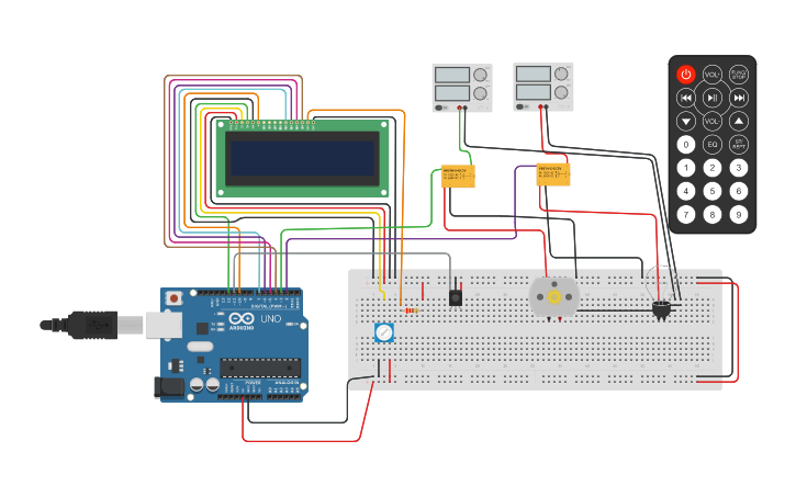 Circuit design Remote controlled power off switch - Tinkercad