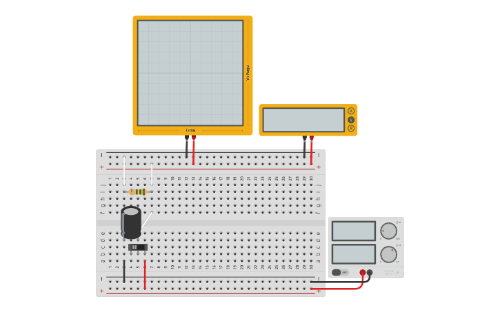 Circuit Design Teste 4 Capacitor Carga E Descarga S Arduino Tinkercad