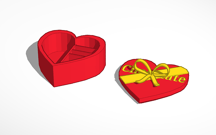 3D design "Chocolate Box" Jewelry Box - Tinkercad