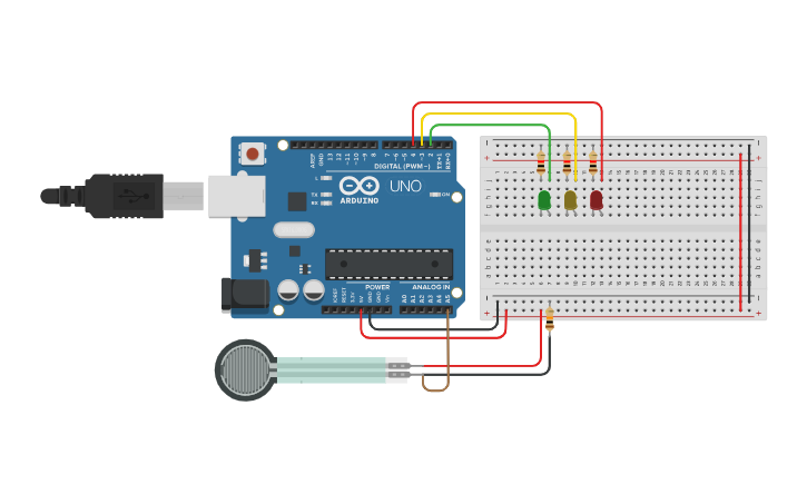Circuit Design Force Sensor Tinkercad