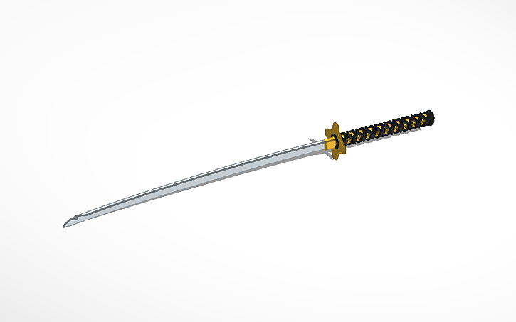 3D design katana - Tinkercad