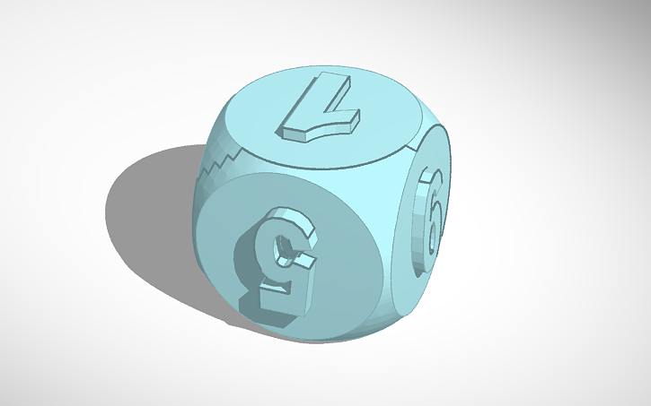 3D design dice - Tinkercad