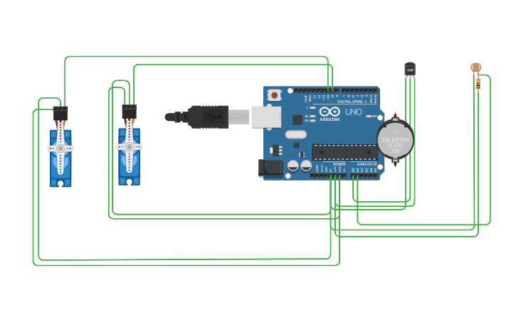 Circuit design solar panel - Tinkercad