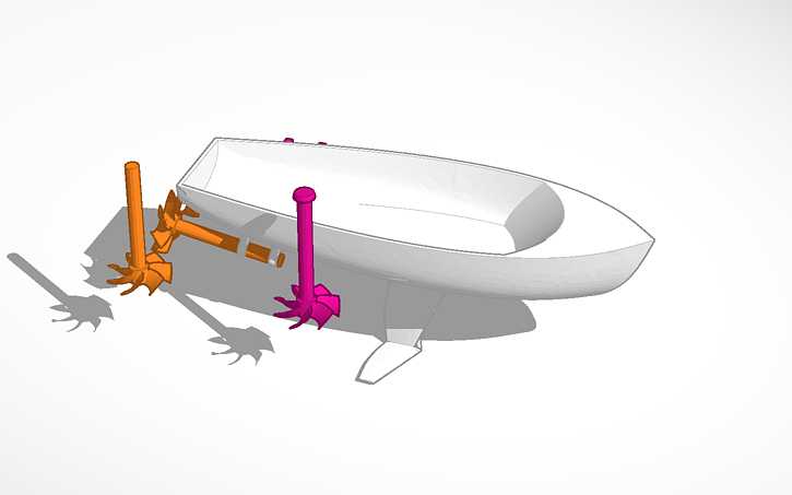 3D design Boat test - Tinkercad
