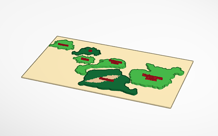 3D design The Full Map - Tinkercad