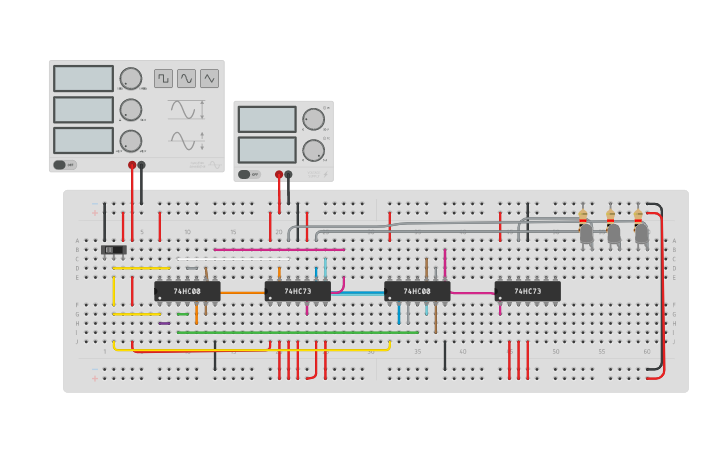 Circuit Design Copy Of 3 Bit Asynchronous Up Down Counter Tinkercad