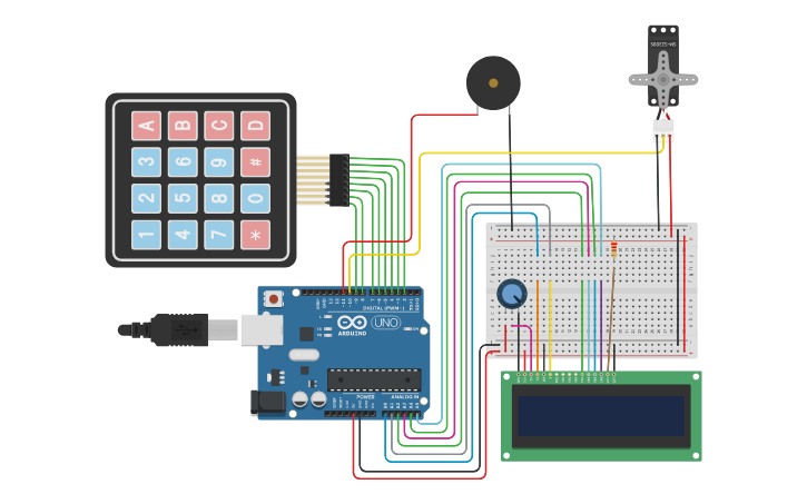 Circuit Design Lec4 Password Door Lock Dr Tarek Khalifa Tinkercad