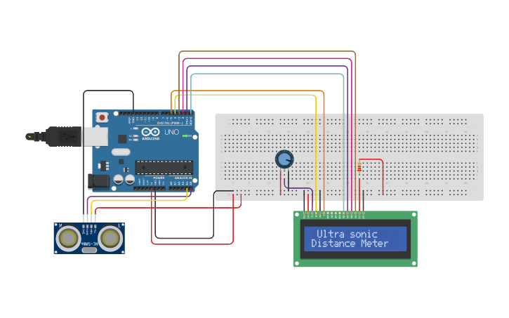 Circuit Design Distance Measurement Tinkercad