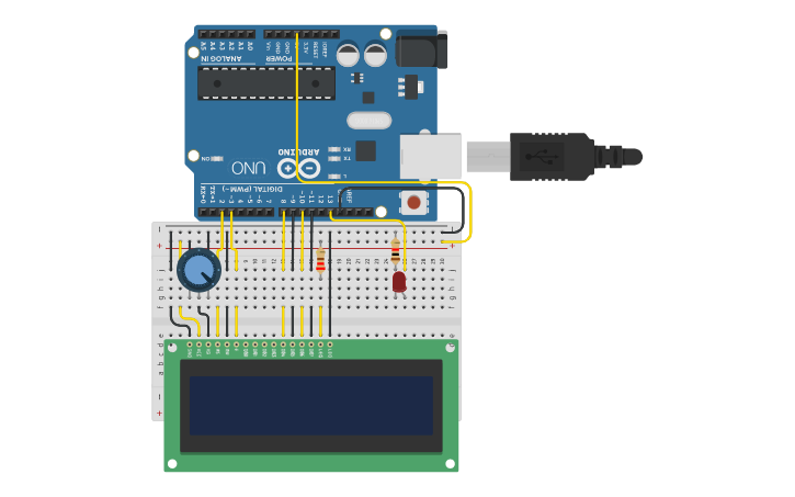 Circuit design parqueadero - Tinkercad