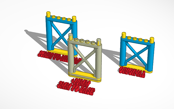 3D design Lego_Stand_3_Pcs - Tinkercad