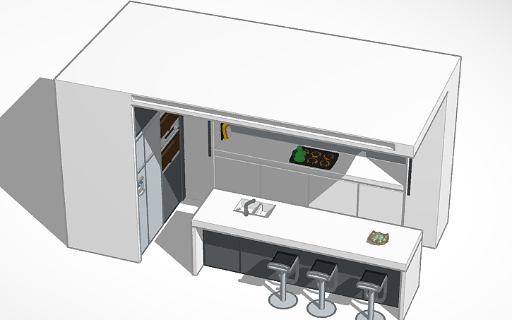 3D design Cocina Moderna TP Final (individual) - Tinkercad
