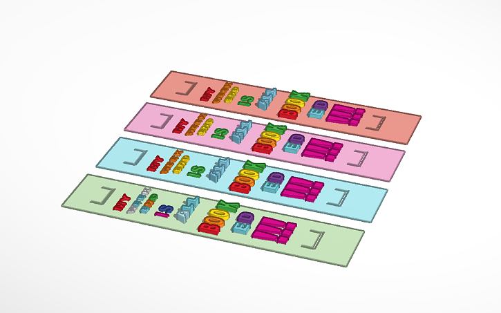 3D design Bookmarks - Tinkercad