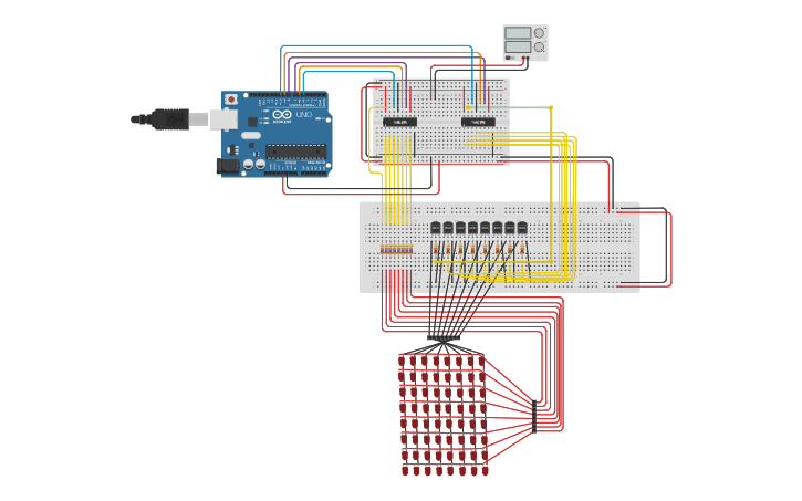Circuit design 8x8 matrix | Tinkercad