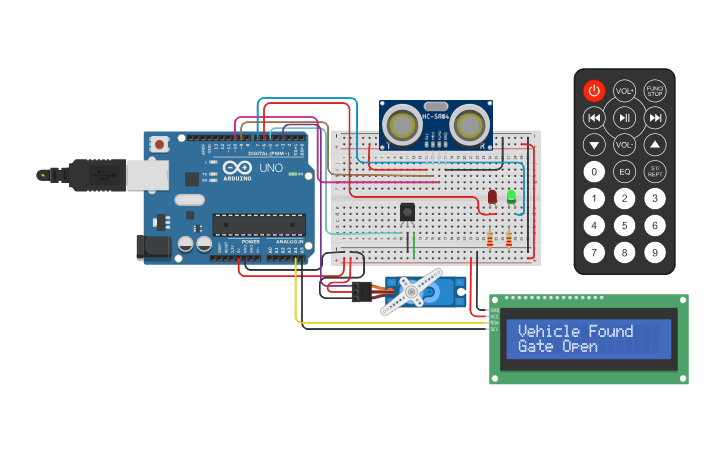 Circuit design GROUP 5 - MINI TOOL GATE - Tinkercad