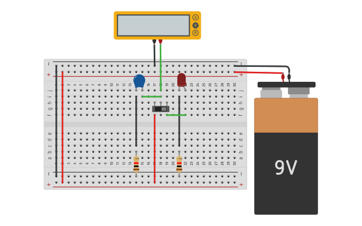 Circuit design Discharging Capacitor - Tinkercad
