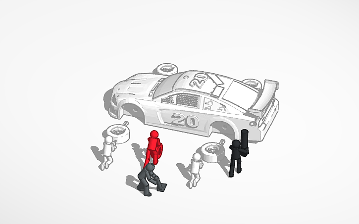 3D design NASCAR Pit Stop - Tinkercad